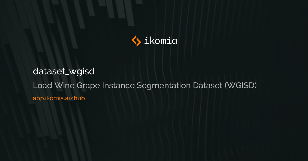 Dataset Wgisd · Object Detection Algorithm · Ikomia Hub