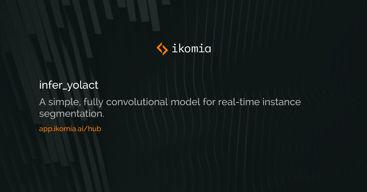 Inferyolact · Instance Segmentation Algorithm · Ikomia Hub 3954