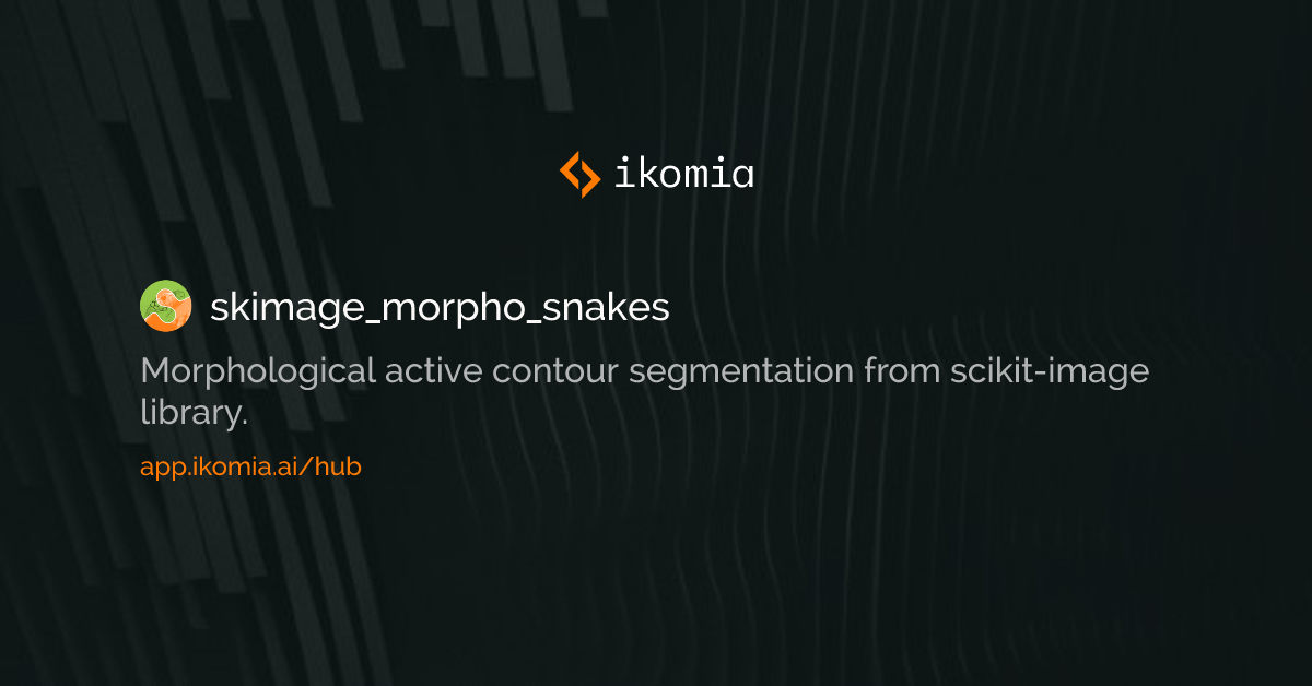 skimage_morpho_snakes · Computer Vision Algorithm · Ikomia HUB